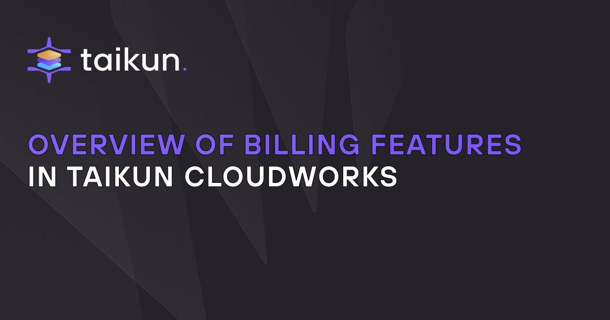 Overview of Billing Features in Taikun CloudWorks | taikun.cloud